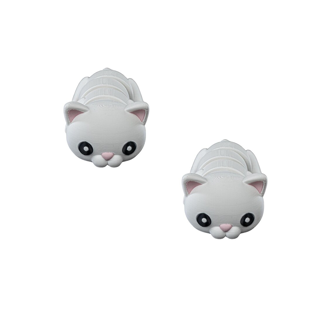 3D Printed Articulated Cat Keychains (2-pack) | Flexible & Fun - Etsy