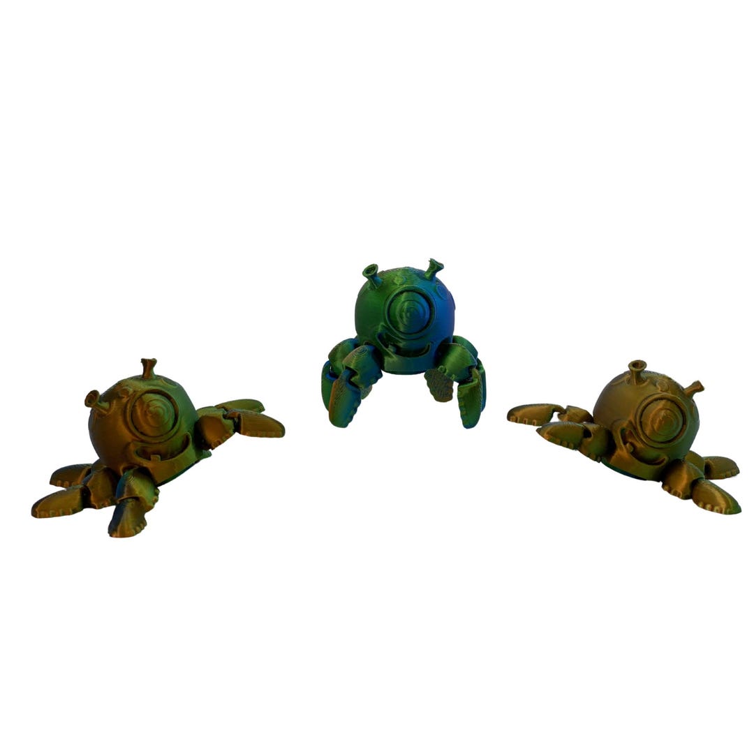 3D Printed Robo-crab Miniatures – Set of 3 – Random Colors - Etsy