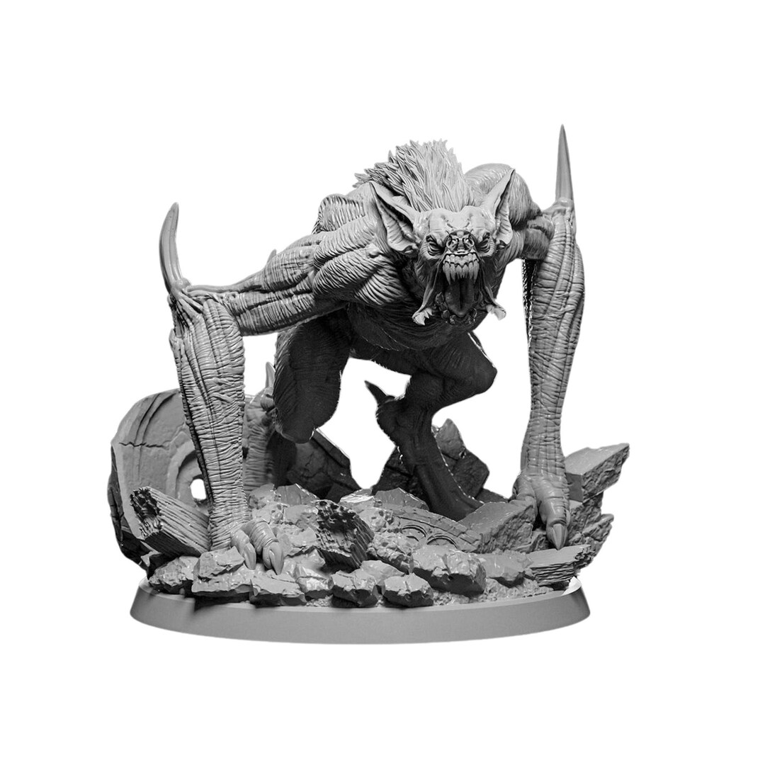 Dire Bat 3D Miniature - 32mm & 75mm - Etsy