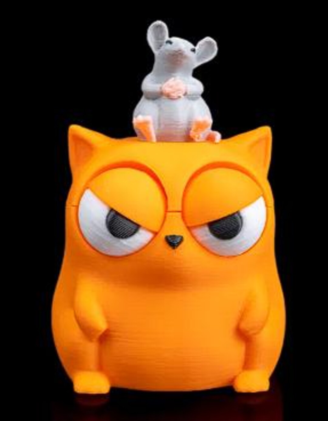 Grumpy Cat & Cheeky Mouse 3D Printed Figure - Cute Desk Decor - Etsy