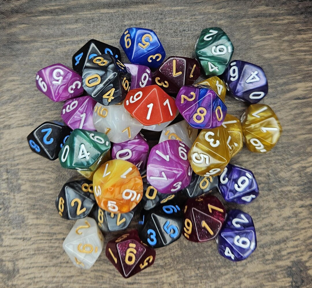 D10 Dice - A Scoop of Colorful D10 Dice, Perfect for Gaming Collections ...