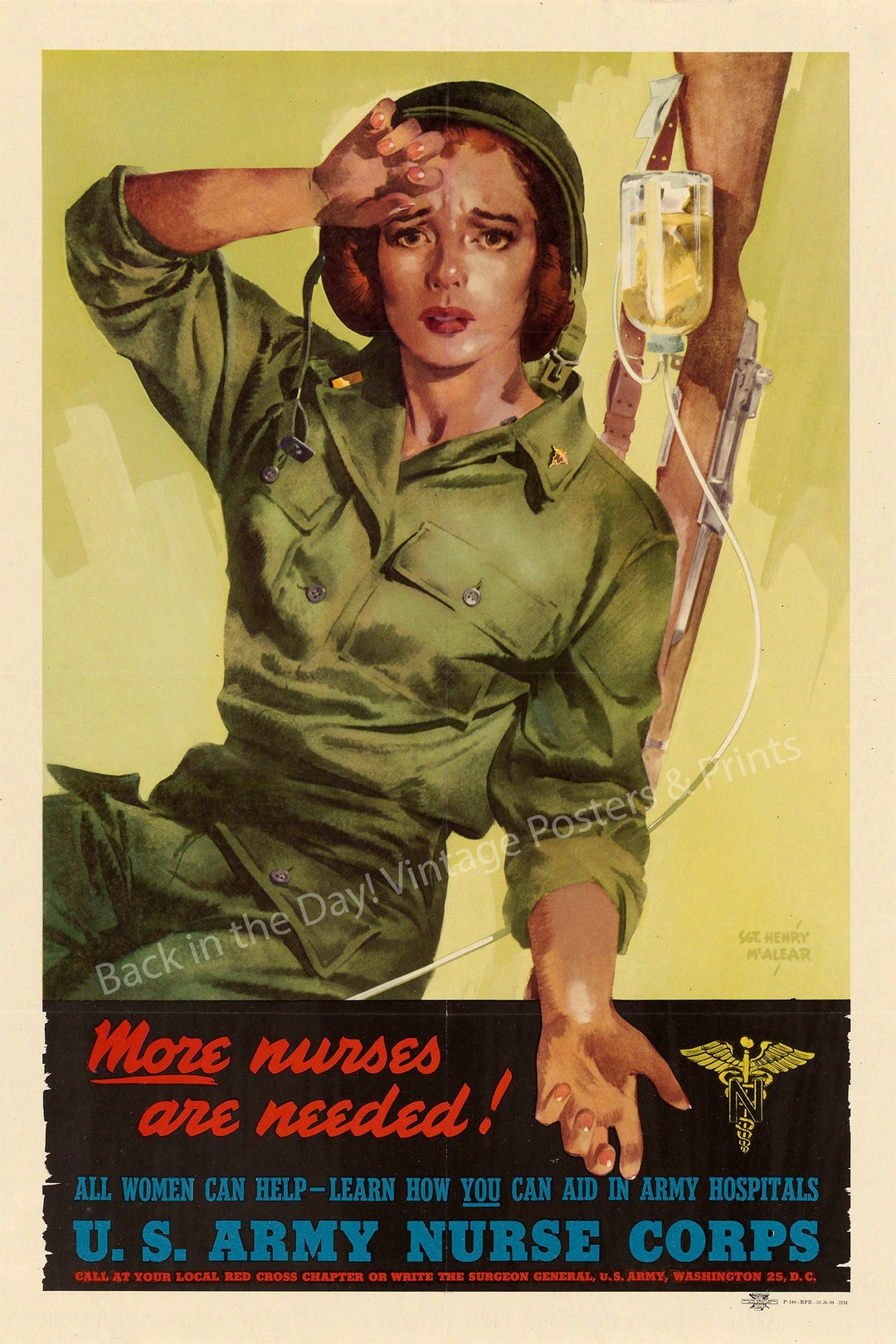 WWII, Nurses, US Army Recruiting Poster, Military, Women in Uniform - Etsy