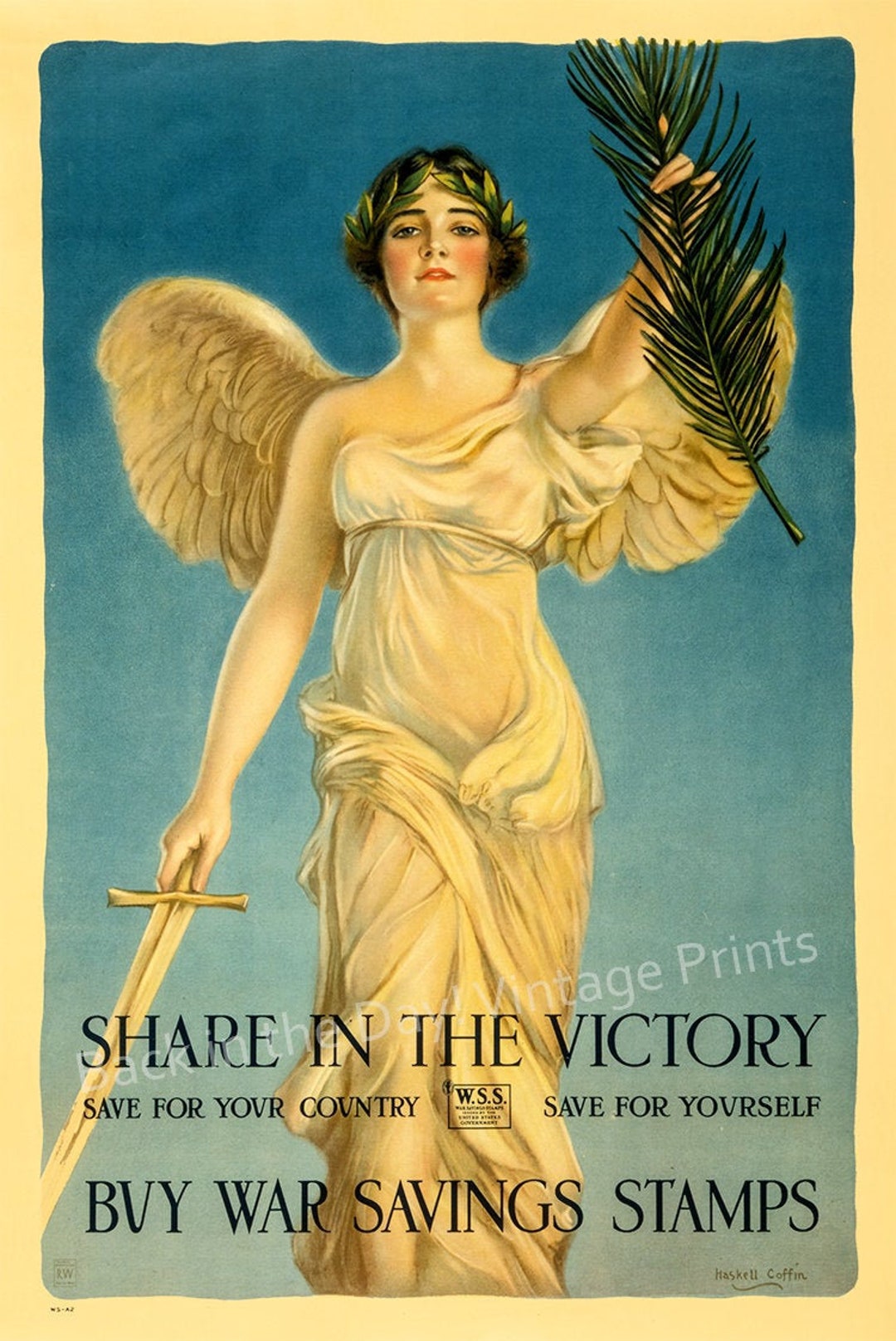 WWI, Vintage Repro Poster-"share in Victory " C1918 - Etsy