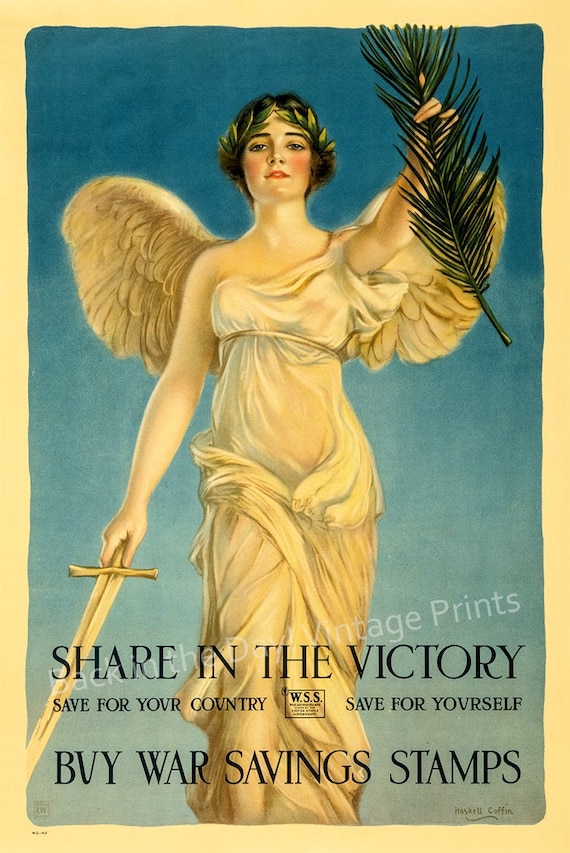 WWI Vintage Repro Postershare in Victory C1918 | Etsy