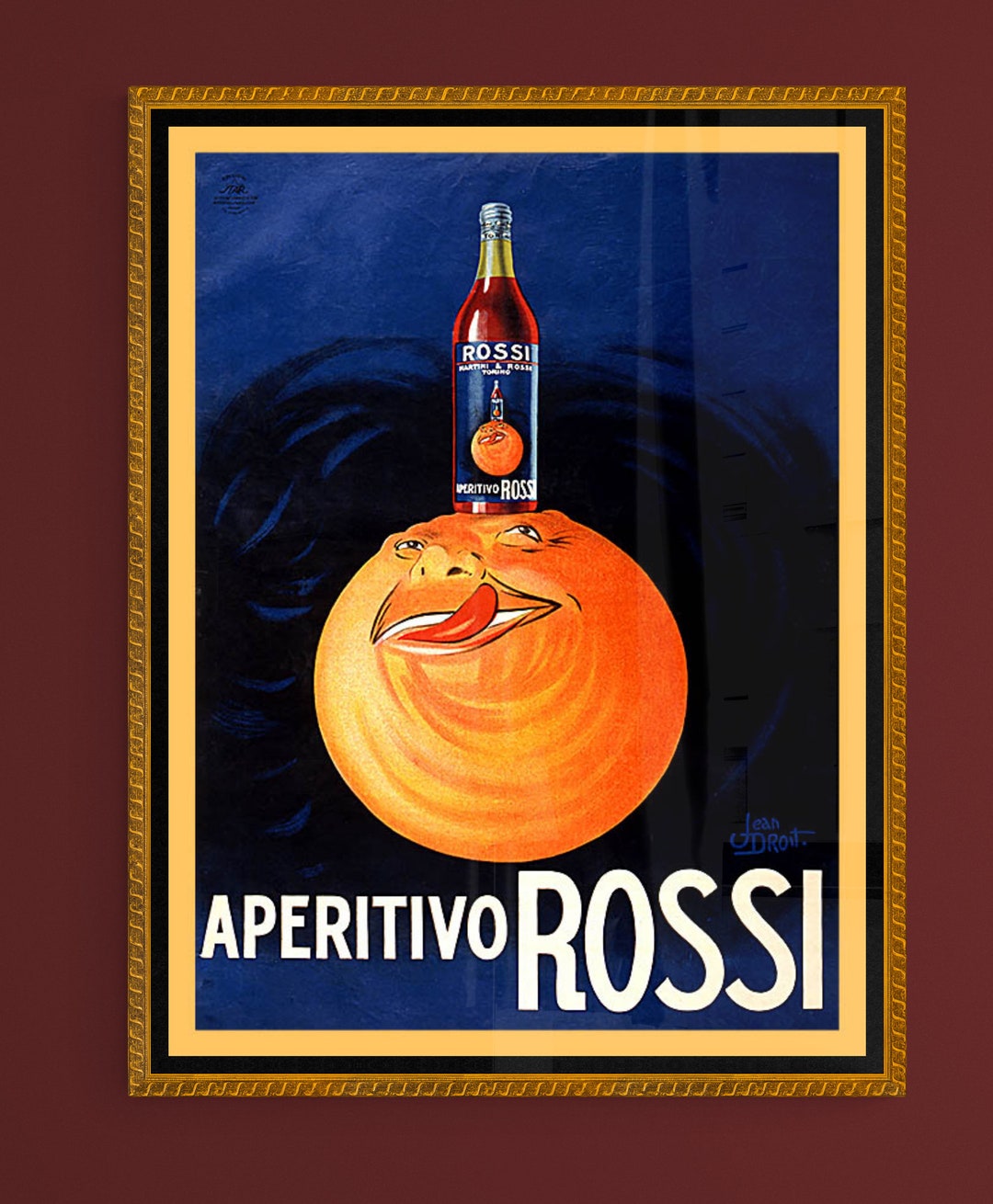 Italian, Advertising Poster, Vintage Repro "aperitivo Rossi" C1930 - Etsy