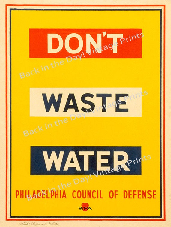 WPA WWII Era Conservation Poster Vintage Reproduction | Etsy