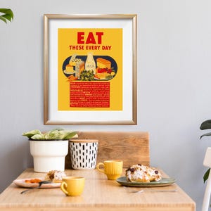 WPA, Reproduction Vintage Healthy Foods Poster "eat These Everyday" - Etsy