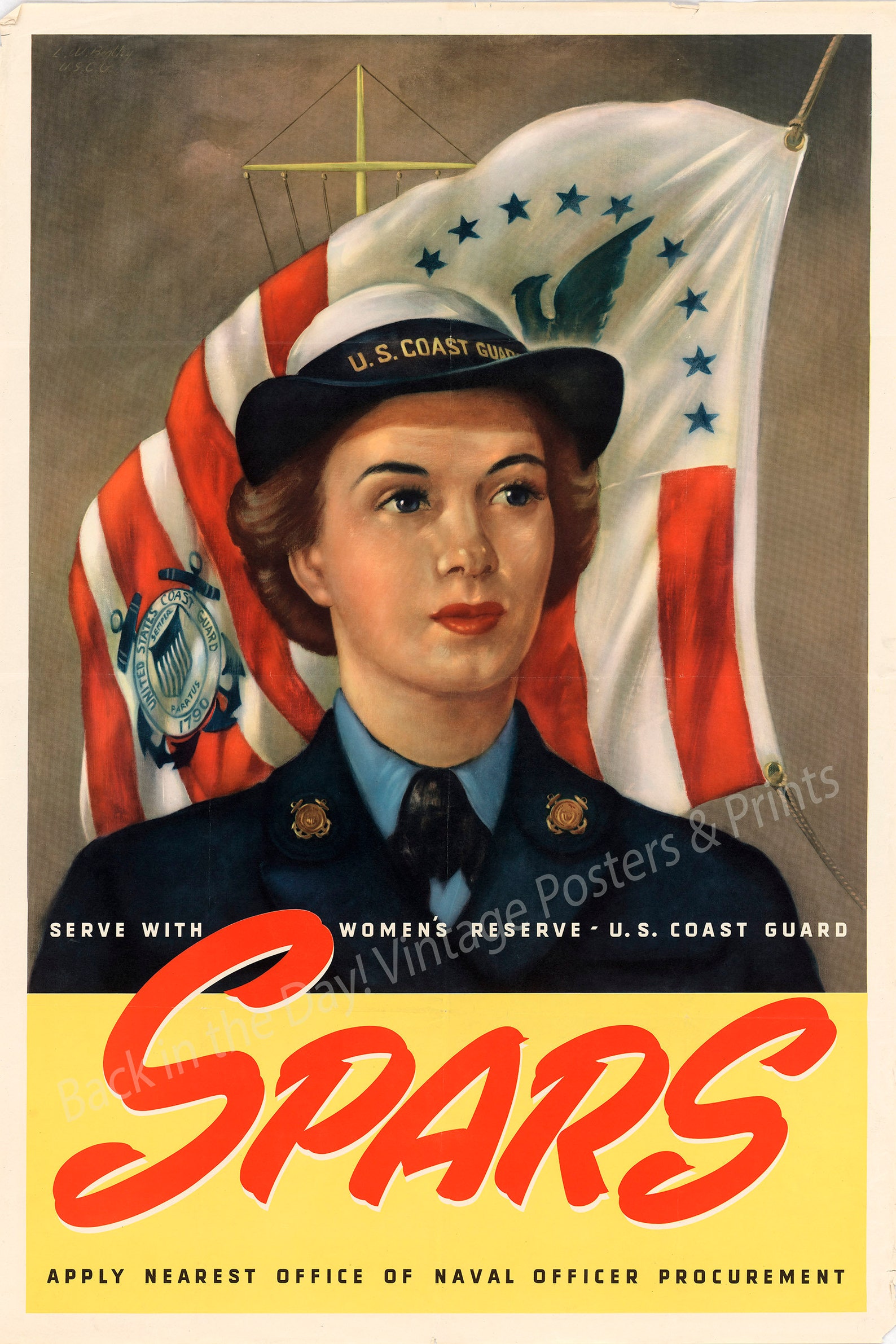 Vintage Reproduction WWII join the Spars-women's Reserve U.S. Coast ...
