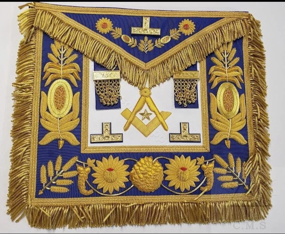 Masonic Hand Embroidered Grand Master Dress APRON With Premium Quality ...