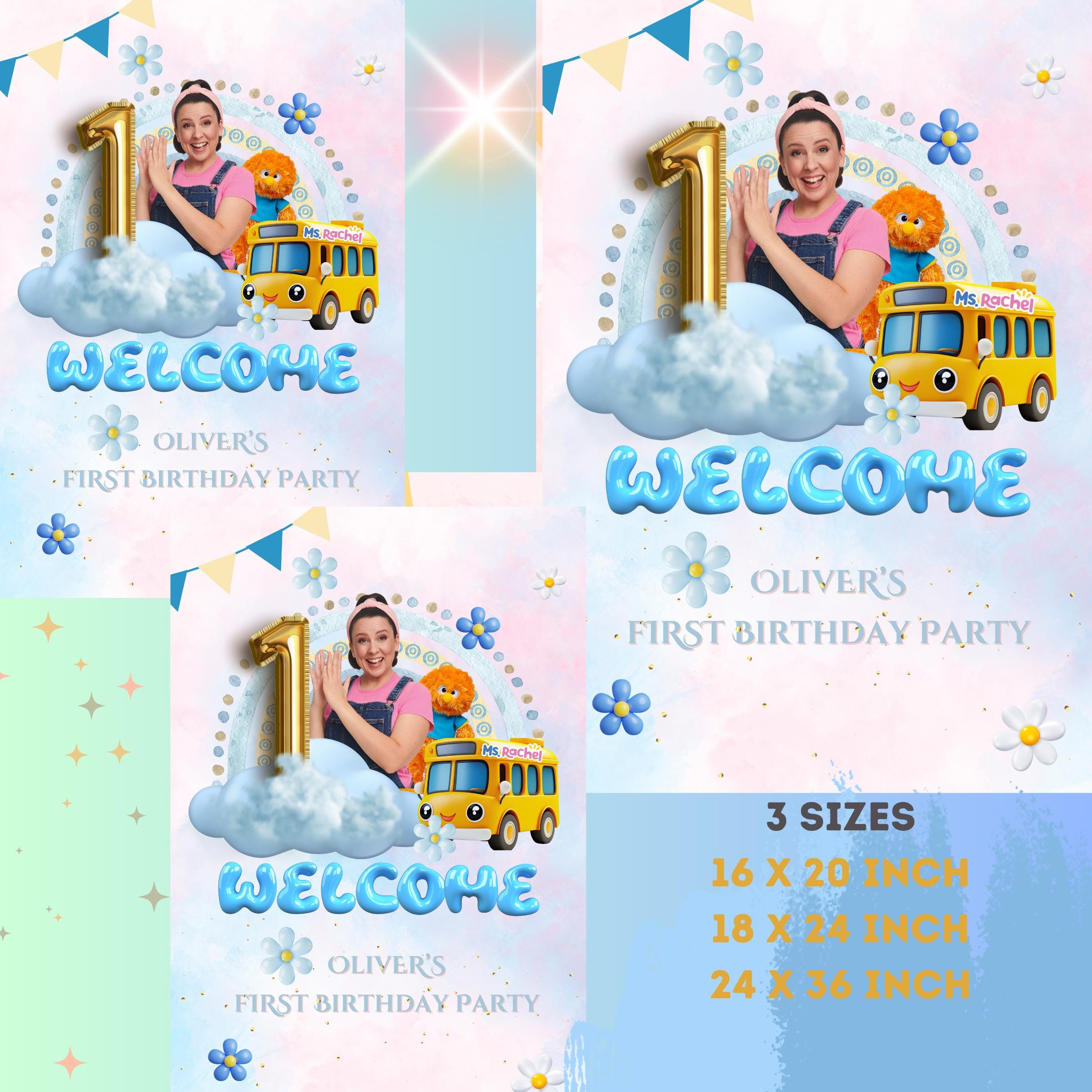 Editable Ms Rachel Birthday Welcome Sign: Canva Template (digital ...