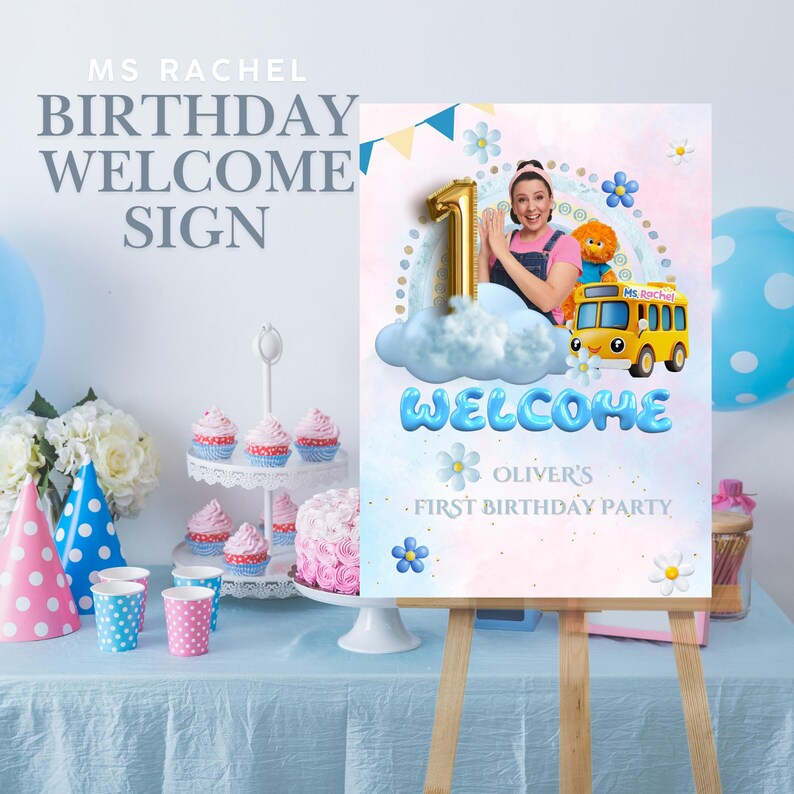 Editable Ms Rachel Birthday Welcome Sign: Canva Template (digital ...