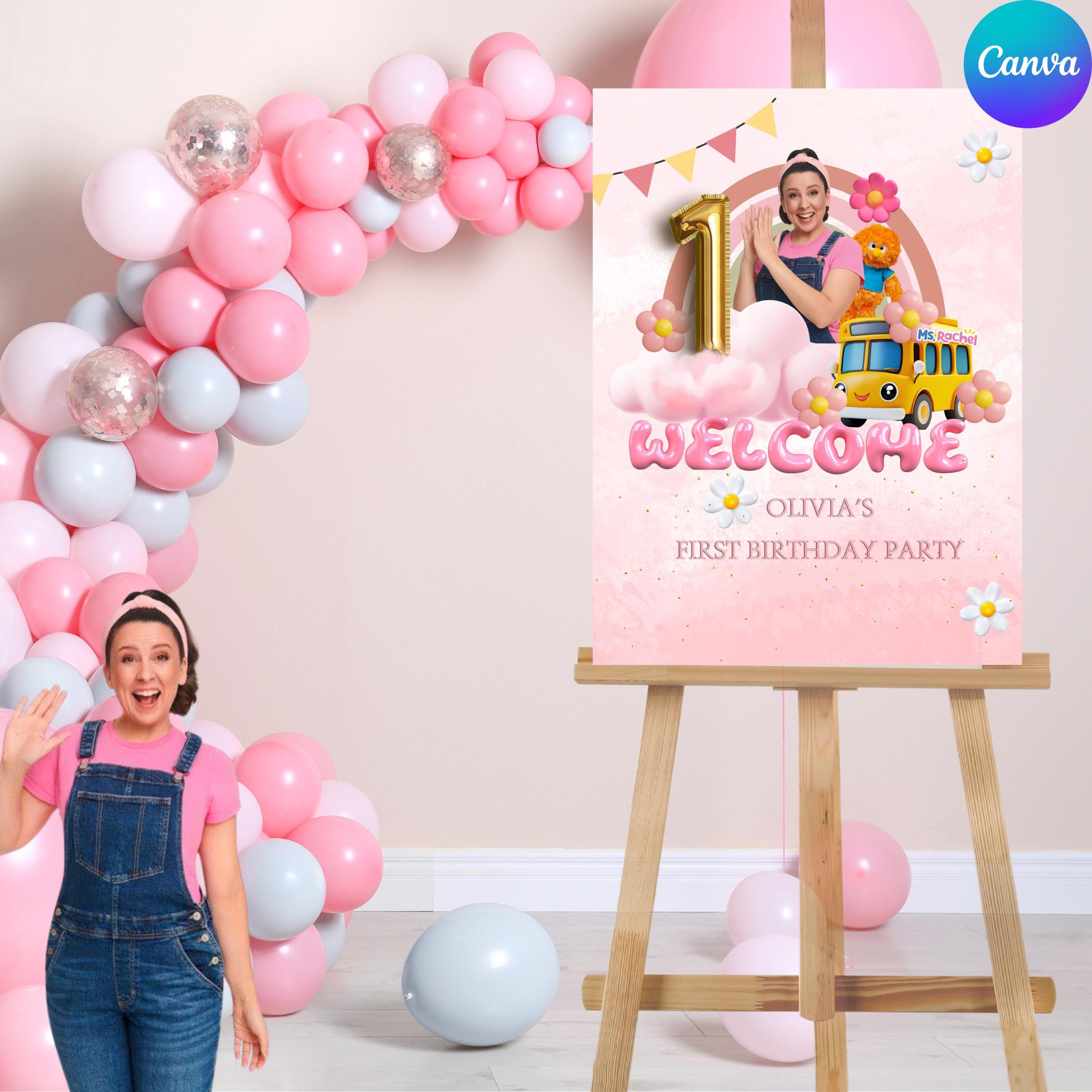 Editable MS RACHEL BIRTHDAY Welcome Sign, Ms Rachel Party Decorations ...