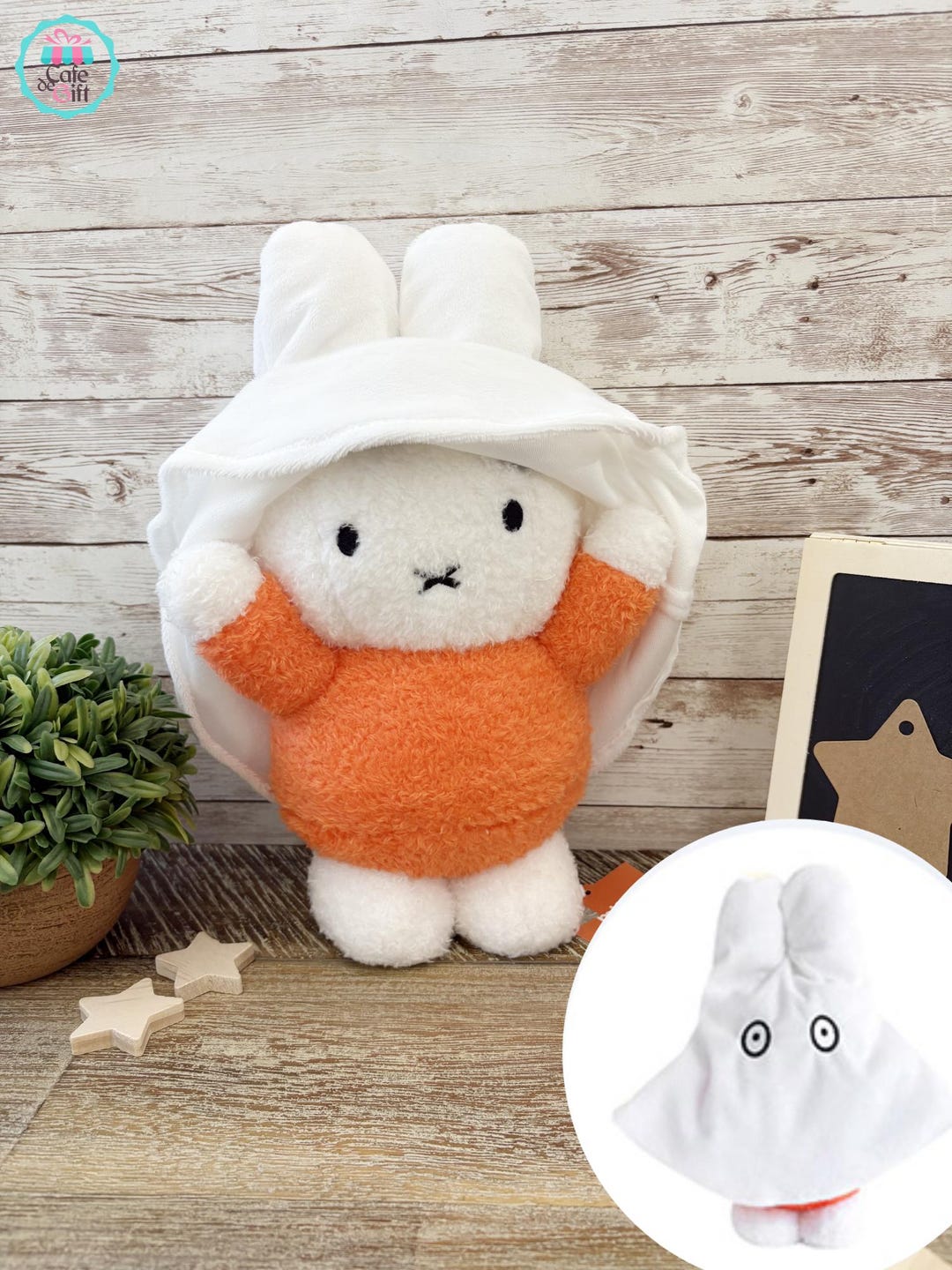 Miffy the Ghost Book Plush, Miffy Plush, Miffy the Ghost Book Plush ...