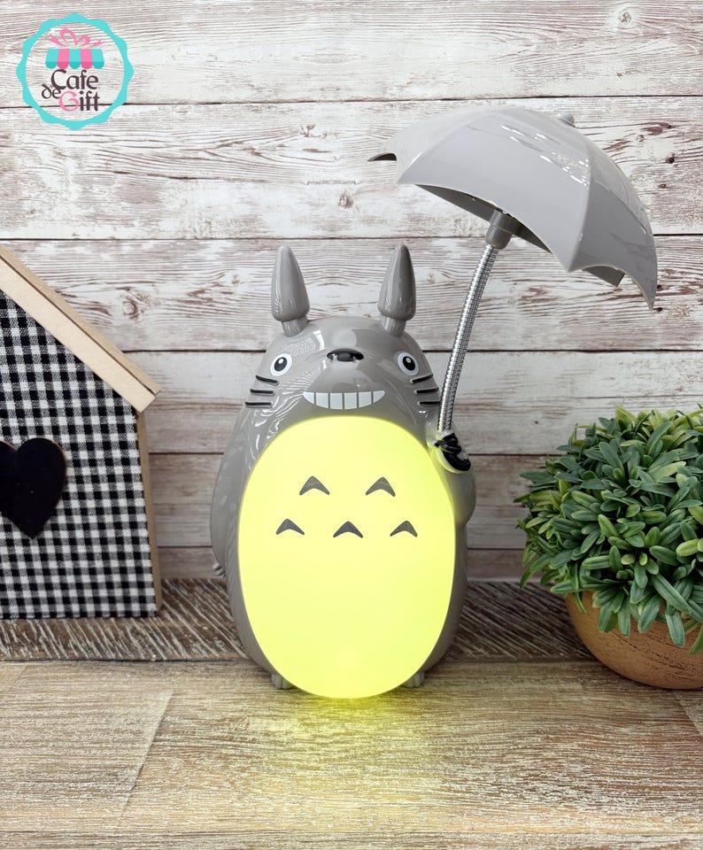 Totoro With Umbrella Light, TOTORO Night Light, Totoro Bedroom Lamp ...