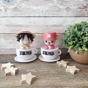 One Piece Bobblehead, Luffy Tea Cup Bobblehead, Chopper Tea Cup ...