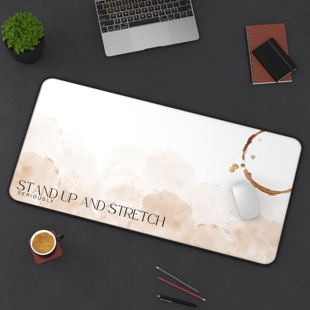 Stretch Reminder Desk Mat, Office Work From Home Mouse Pad, Ergonomic ...
