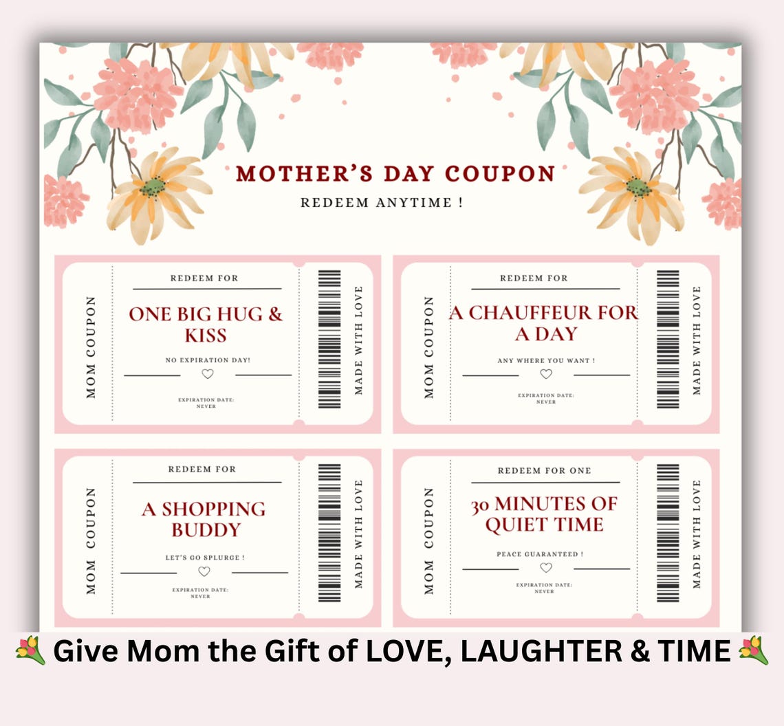 Coupon Template, Canva Template, Editable Custom Love Voucher Design ...