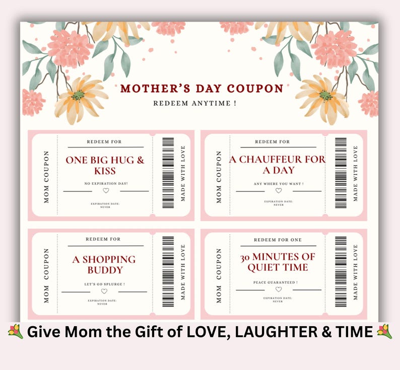 Coupon Template, Canva Template, Editable Custom Love Voucher Design ...