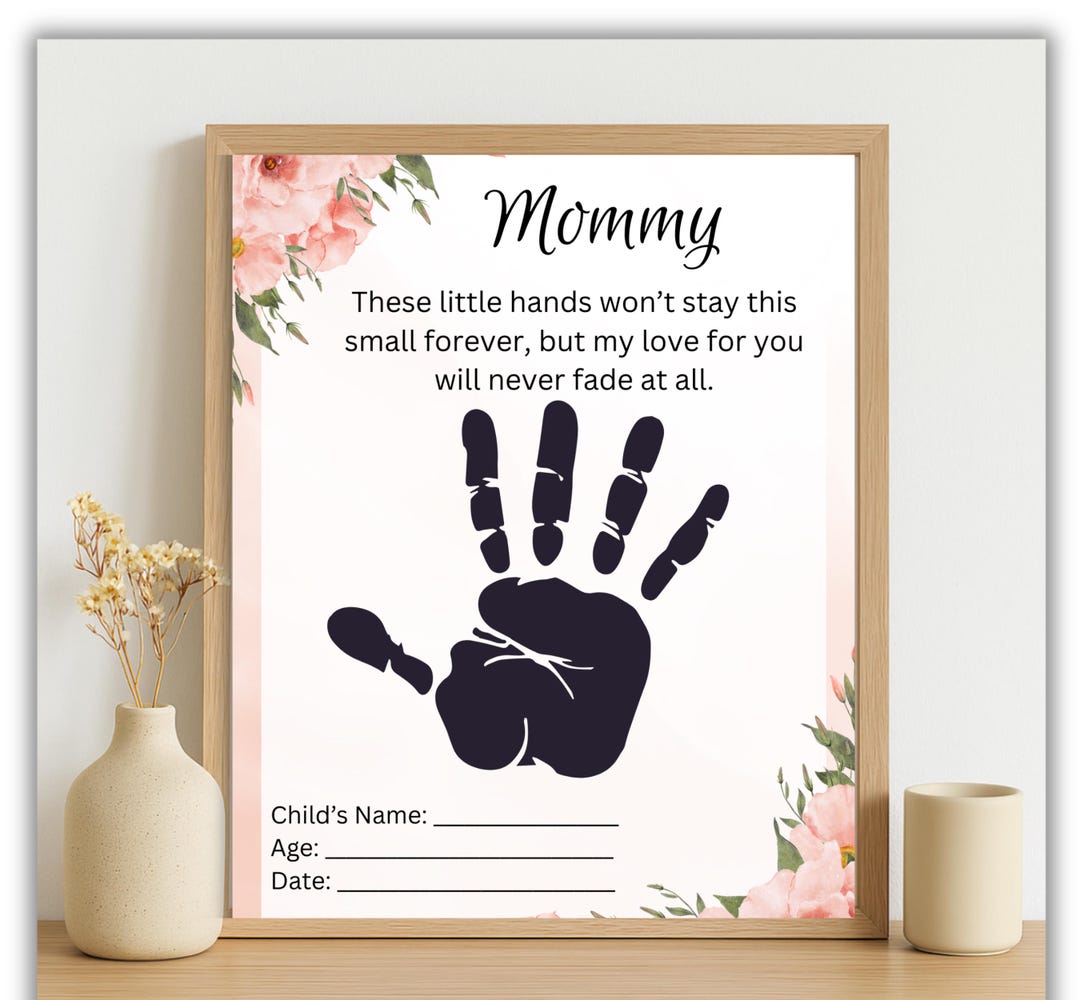 Mommy Handprint Keepsake Printable | Mother’s Day Gift | DIY Handprint ...