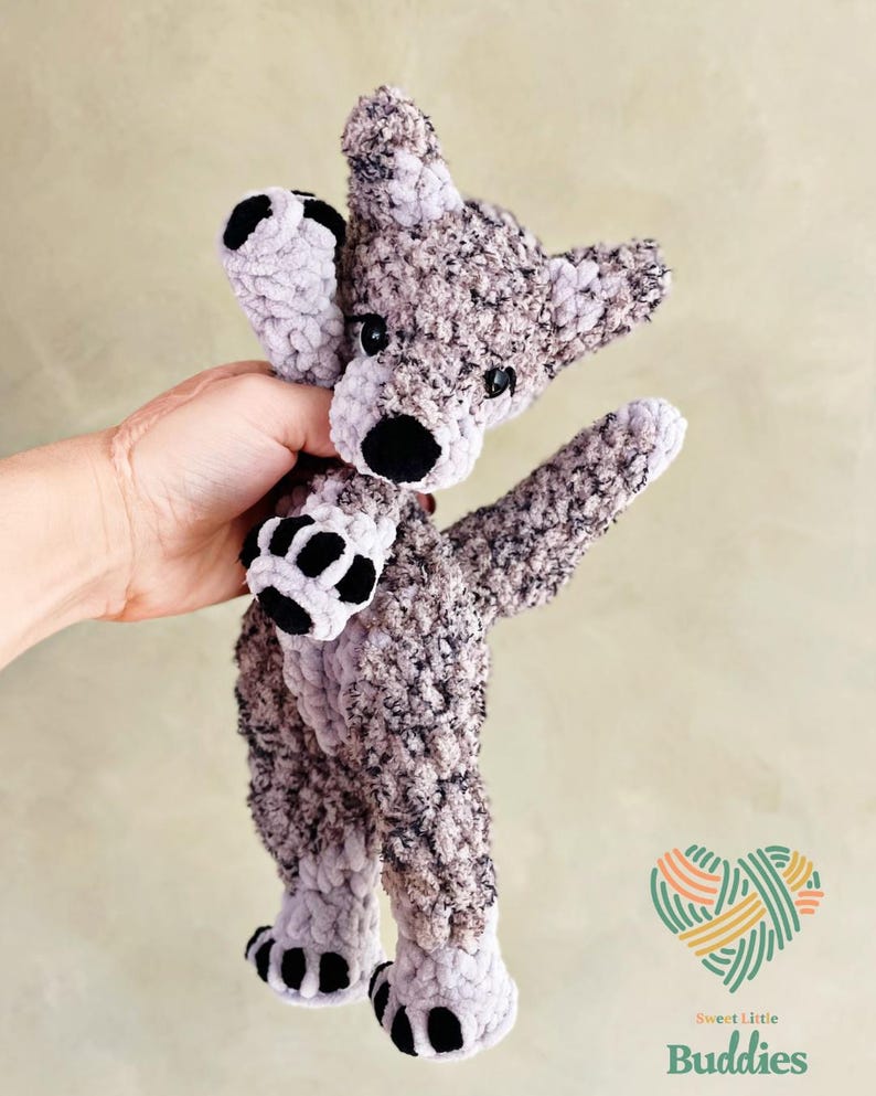 Apex the Wolf / No Sew Crochet Pattern / Snuggler / Amigurumi Wolf ...