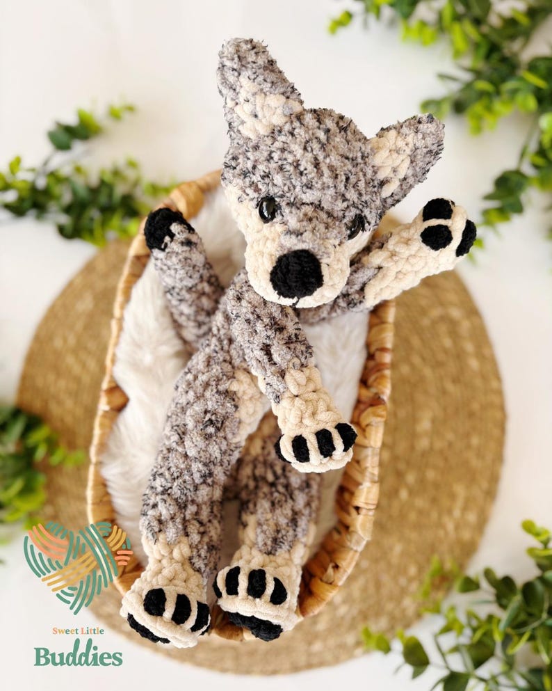 Apex the Wolf / No Sew Crochet Pattern / Snuggler / Amigurumi Wolf ...
