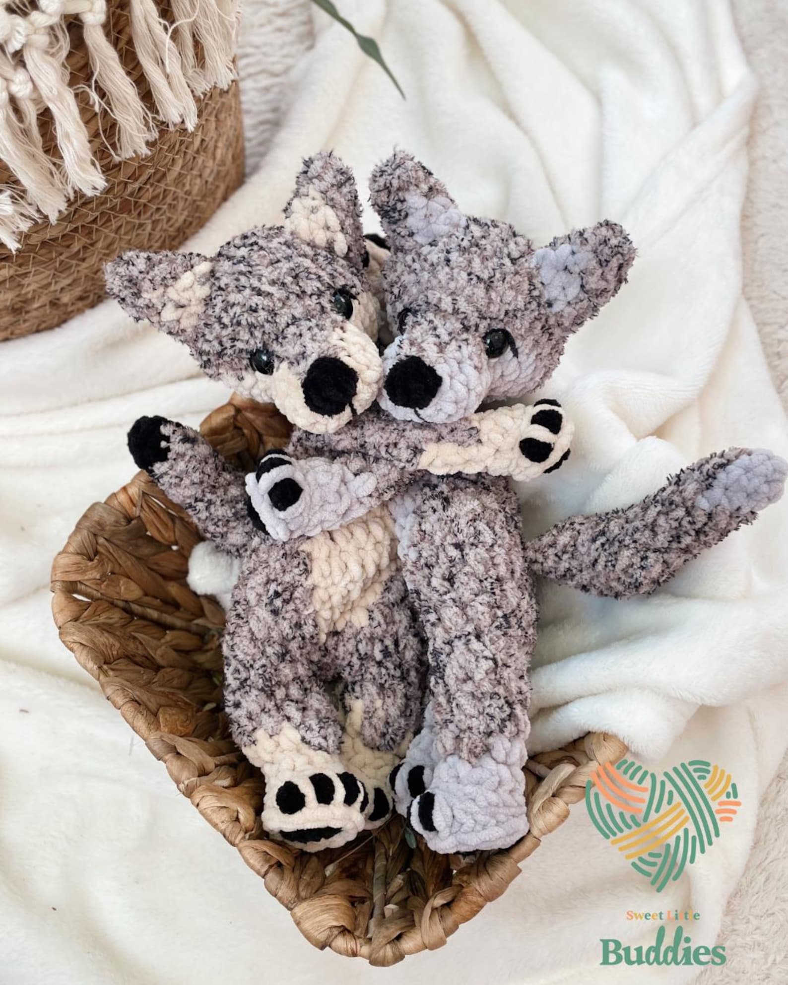 Apex the Wolf / No Sew Crochet Pattern / Snuggler / Amigurumi Wolf ...