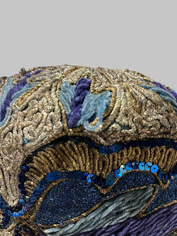 Rare 1920s Metallic Gold Silver Bullion Embroidered B… - Gem