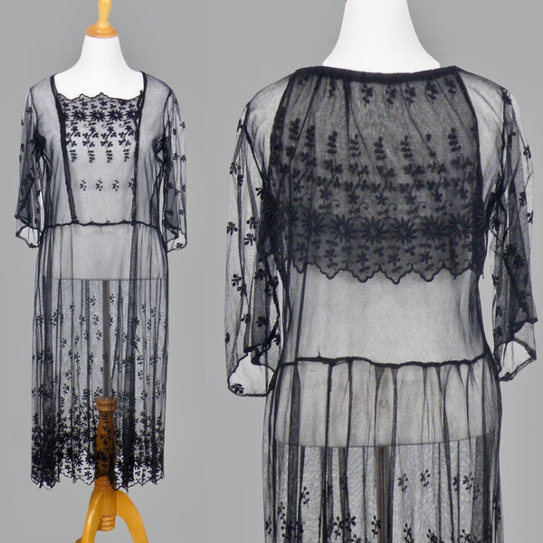 Sheer Black Net Dress - Etsy