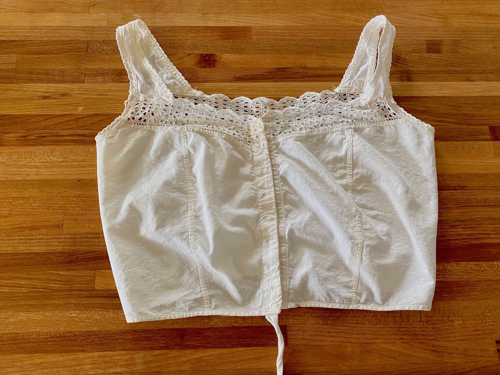 1910s 20s White Cotton Eyelet Bra Antique Edwardian Brassiere | Etsy