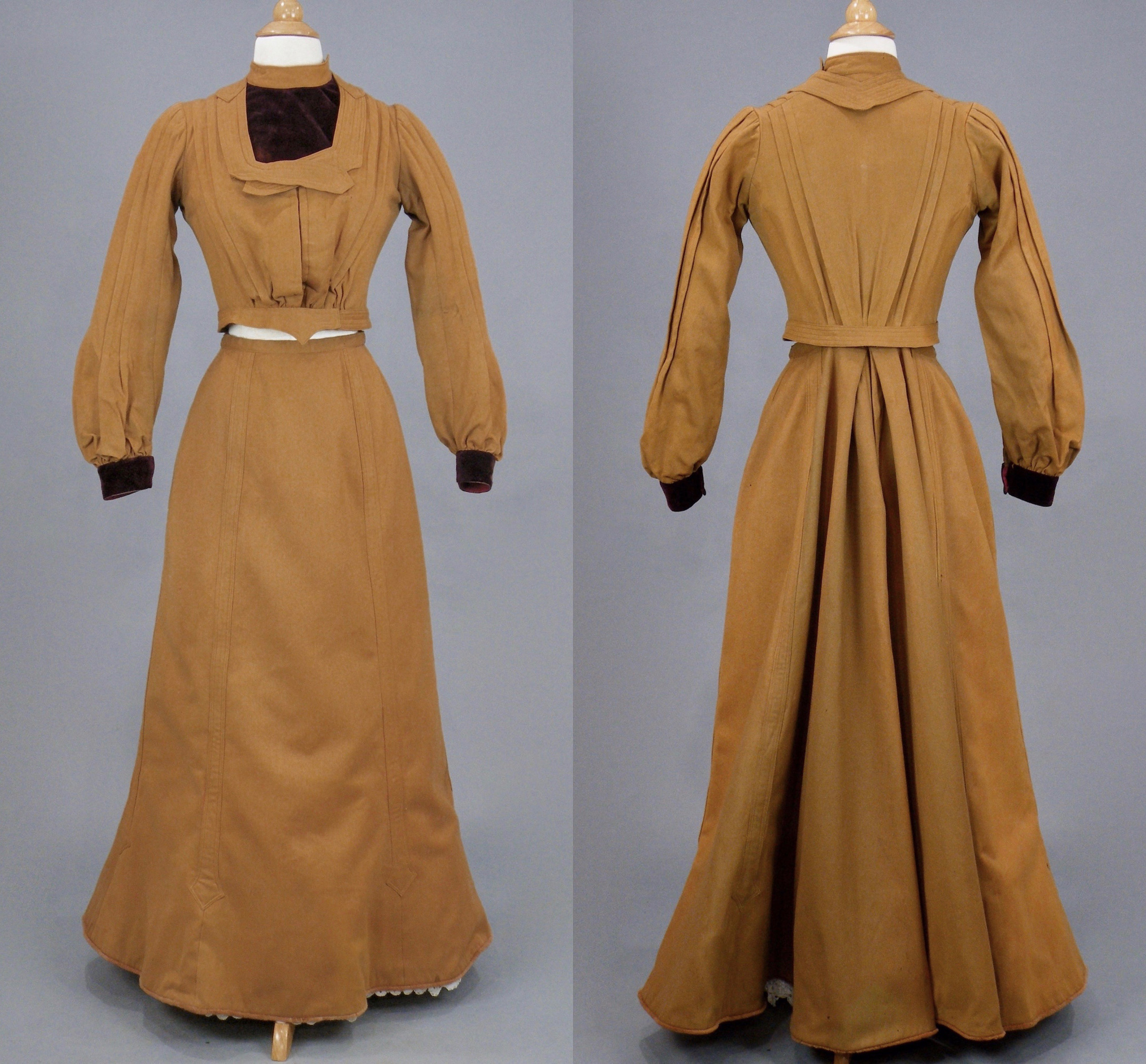 Antique Victorian Edwardian 1900s Turn of the Century Wool Walking Suit ...