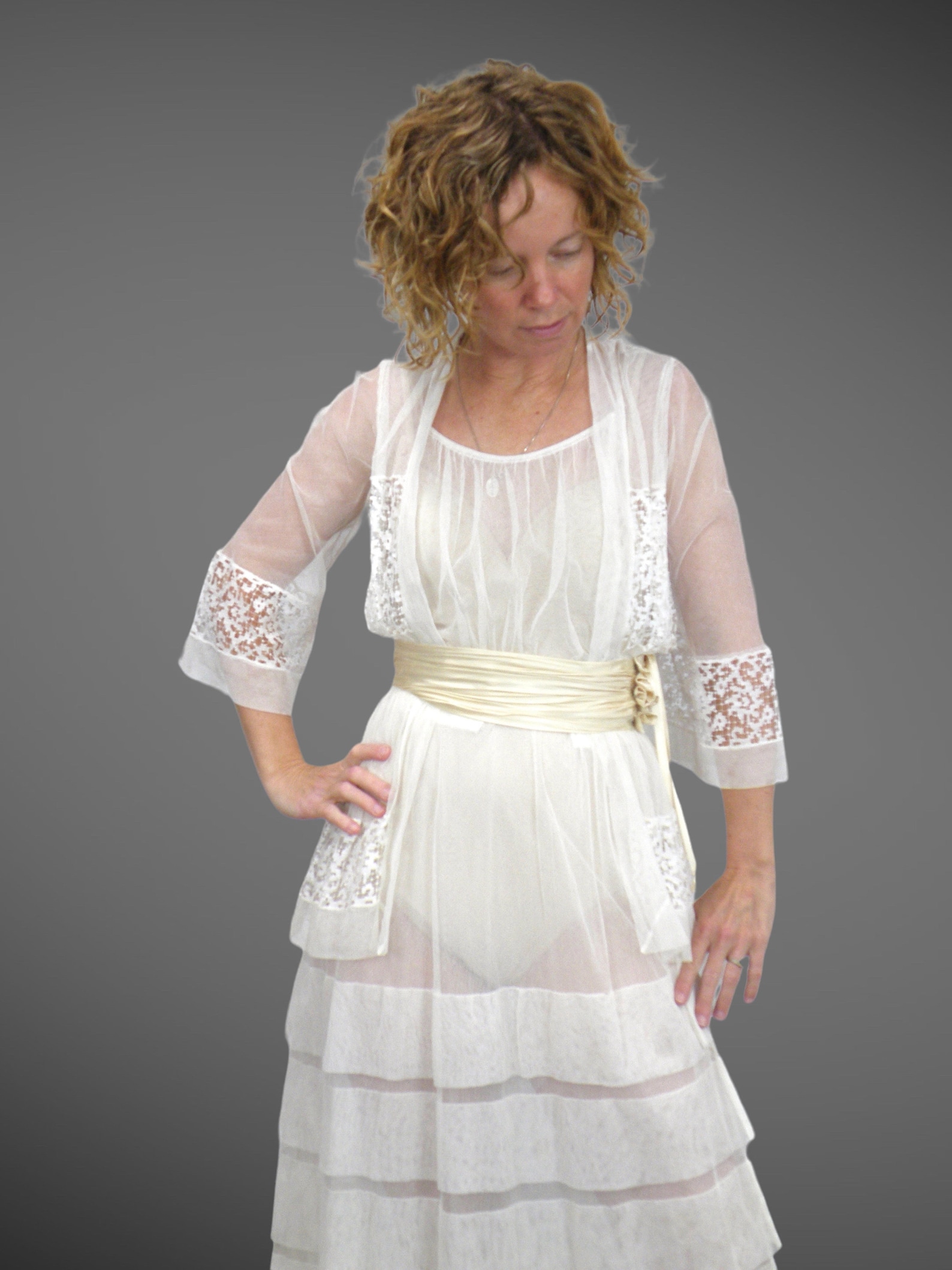 1910s Net Lace Dress Antique Edwardian Tiered White Net Dress - Etsy