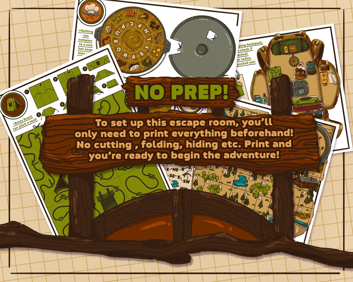 Scout Camp Escape Room for Kids | Printable Birthday Party Game ...