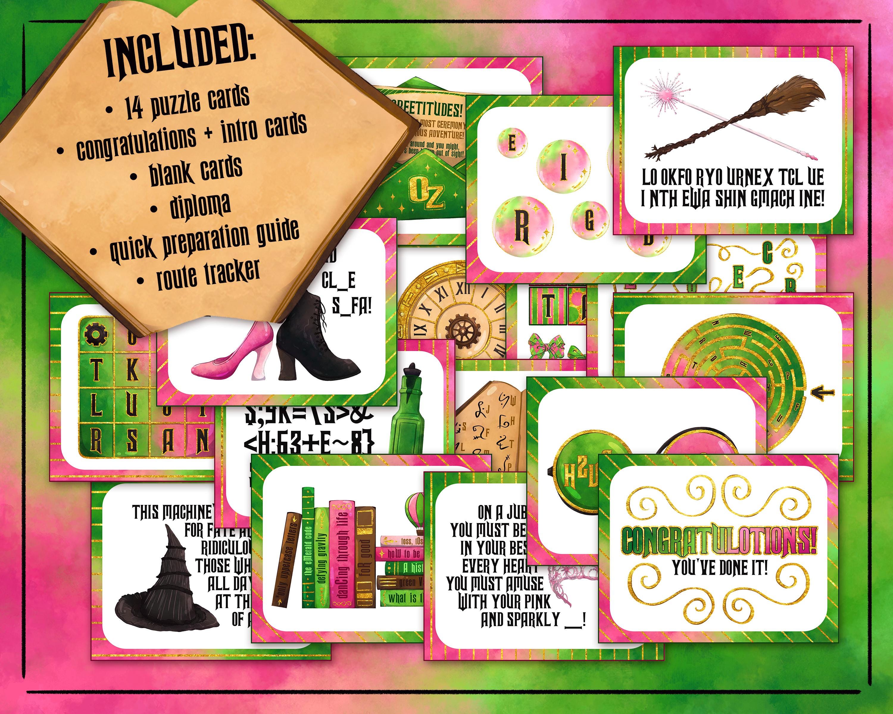 Wicked Puzzle Hunt | Treasure Hunt Clues | Birthday Party Printables ...