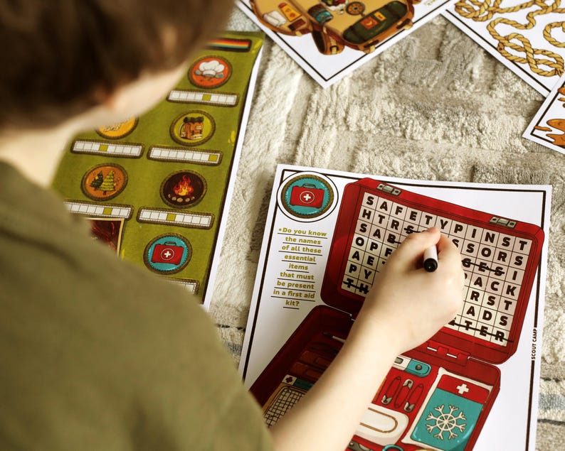 Scout Camp Escape Room for Kids | Printable Birthday Party Game ...