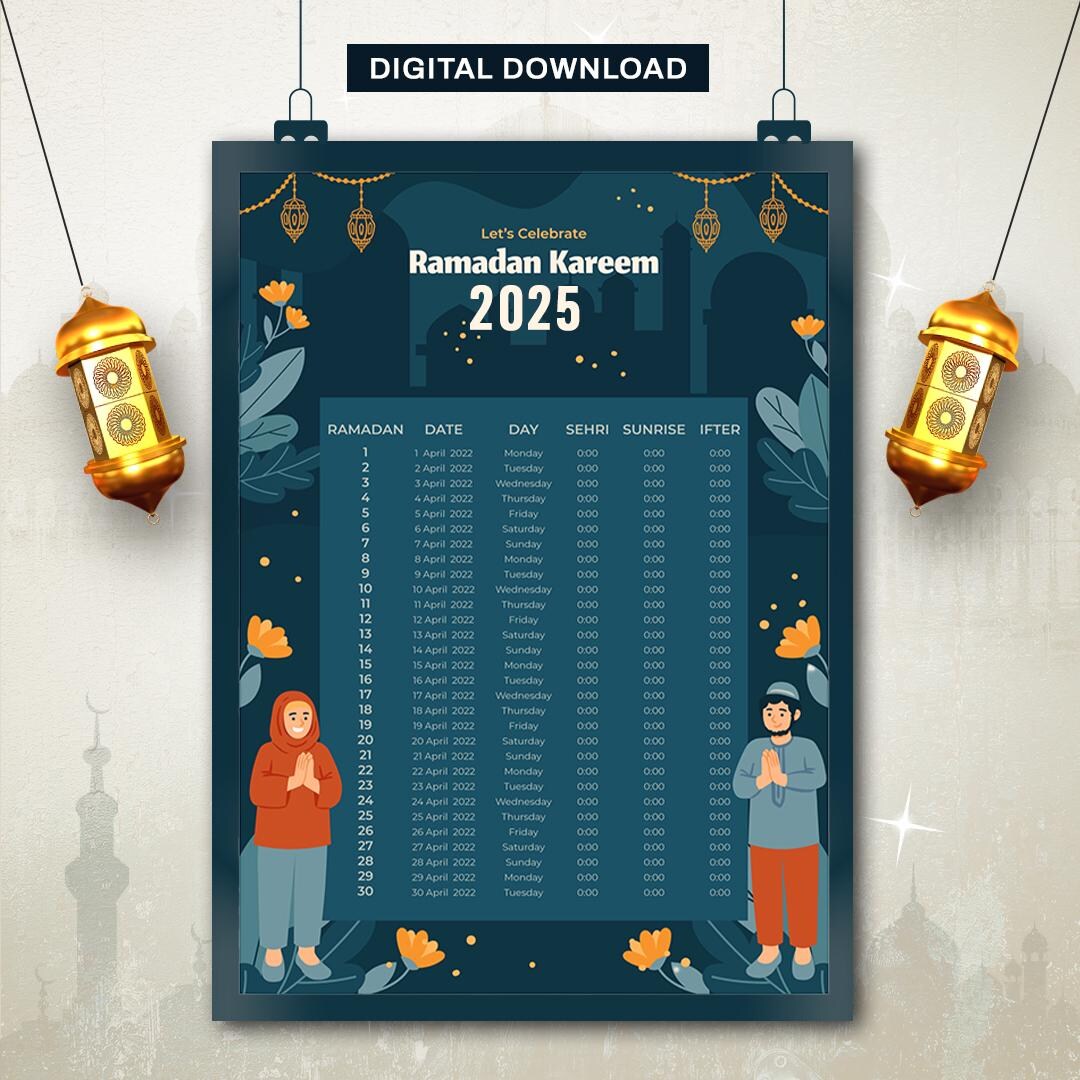 Ramadan Calendar 2025 Printable Ramadan Advent Calendar Ramadan Planner ...