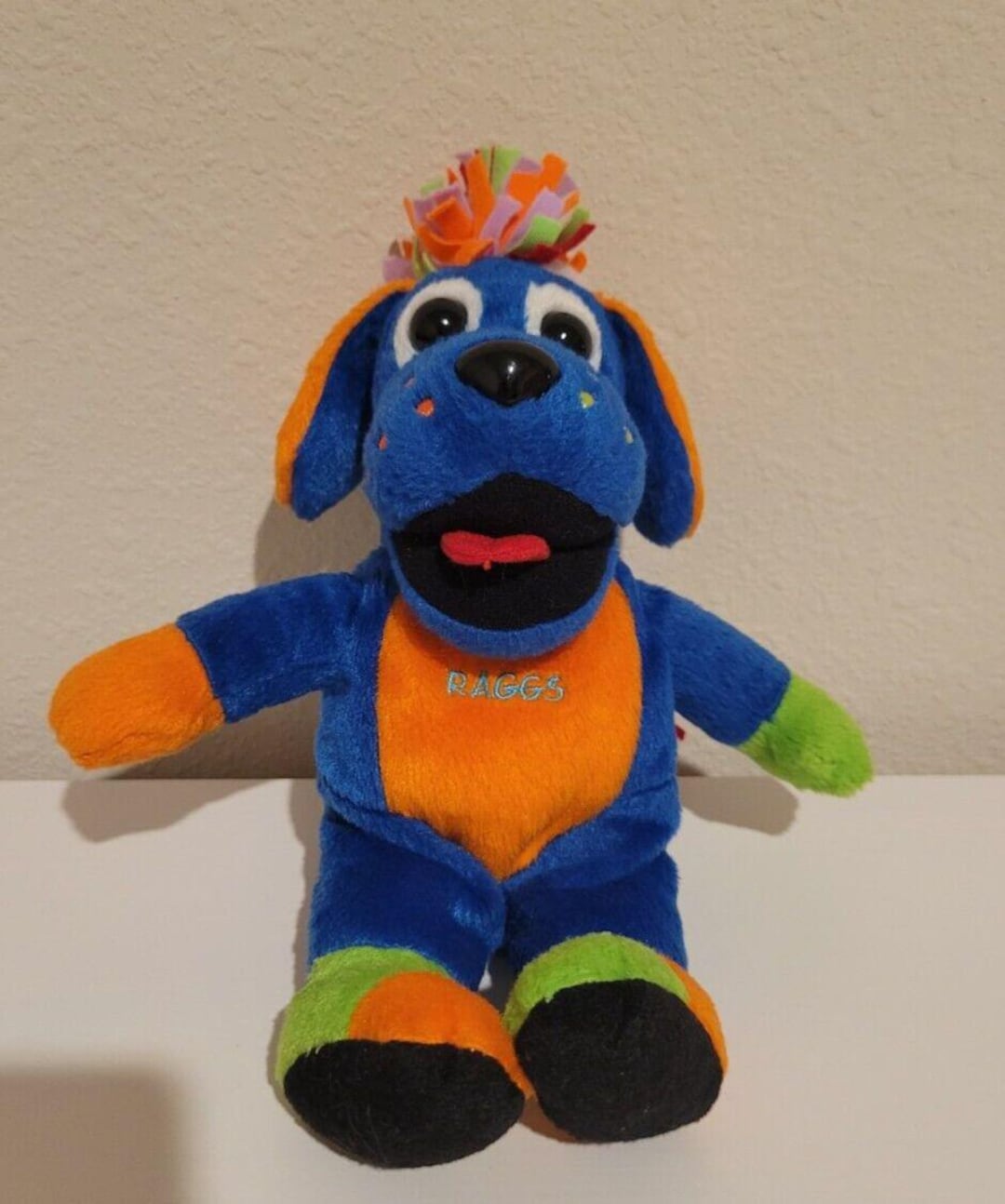 9" Raggs Blue Colorful Anthro Dog Plush Stuffed Animal Kid's Club - Etsy