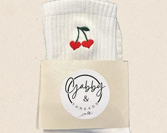 Cherry Pilates Socks - Etsy