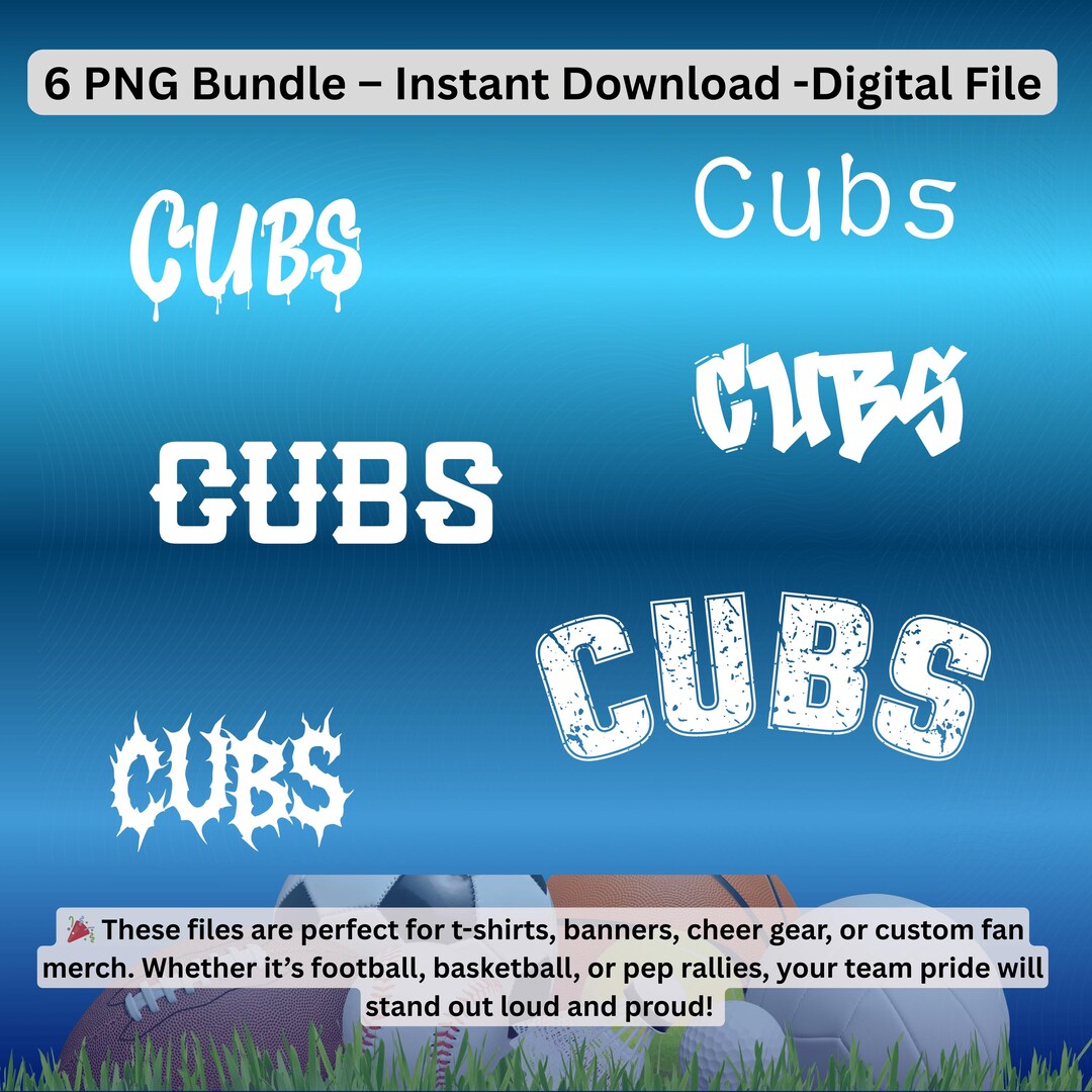 Cubs- PNG and SVG Bundle. Cubs Design For, DIY Fan Gear- Digital ...