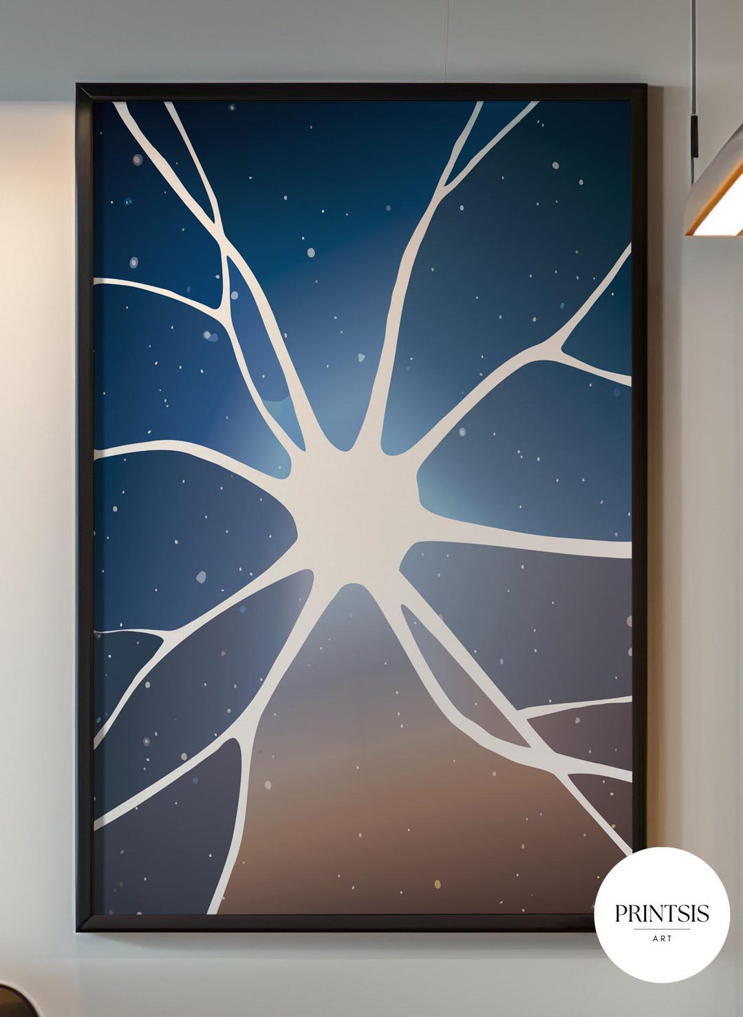 Cosmic Neuron Digital Print - Instant Download | Abstract Minimalist ...