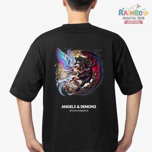 Angel Demon Sublimation SVG PNG JPG Mythic Gothic Fantasy Art Digital ...