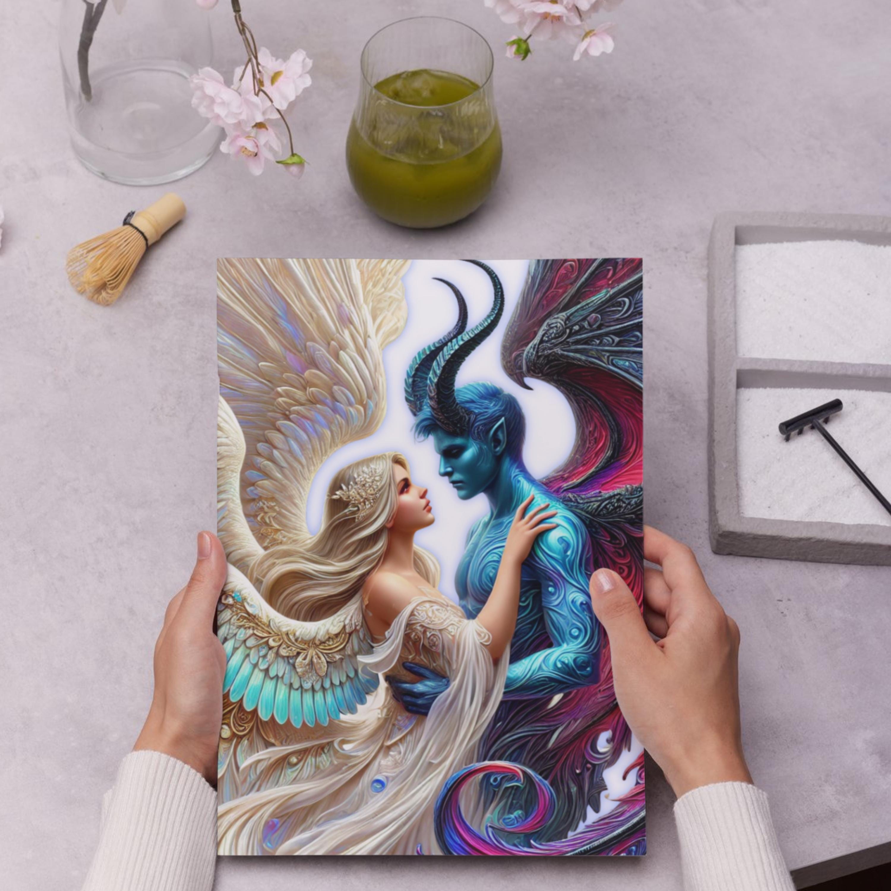 Angel and Demon Couple Printable Sublimation and Stickers Design - PNG ...