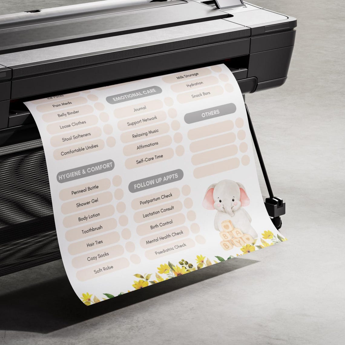 PRINTABLE Postpartum Recovery Checklist | Printable New Mom Healing ...