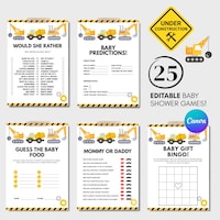 Dump Truck Baby Shower Game How Big is Mommy's Belly Printable ...