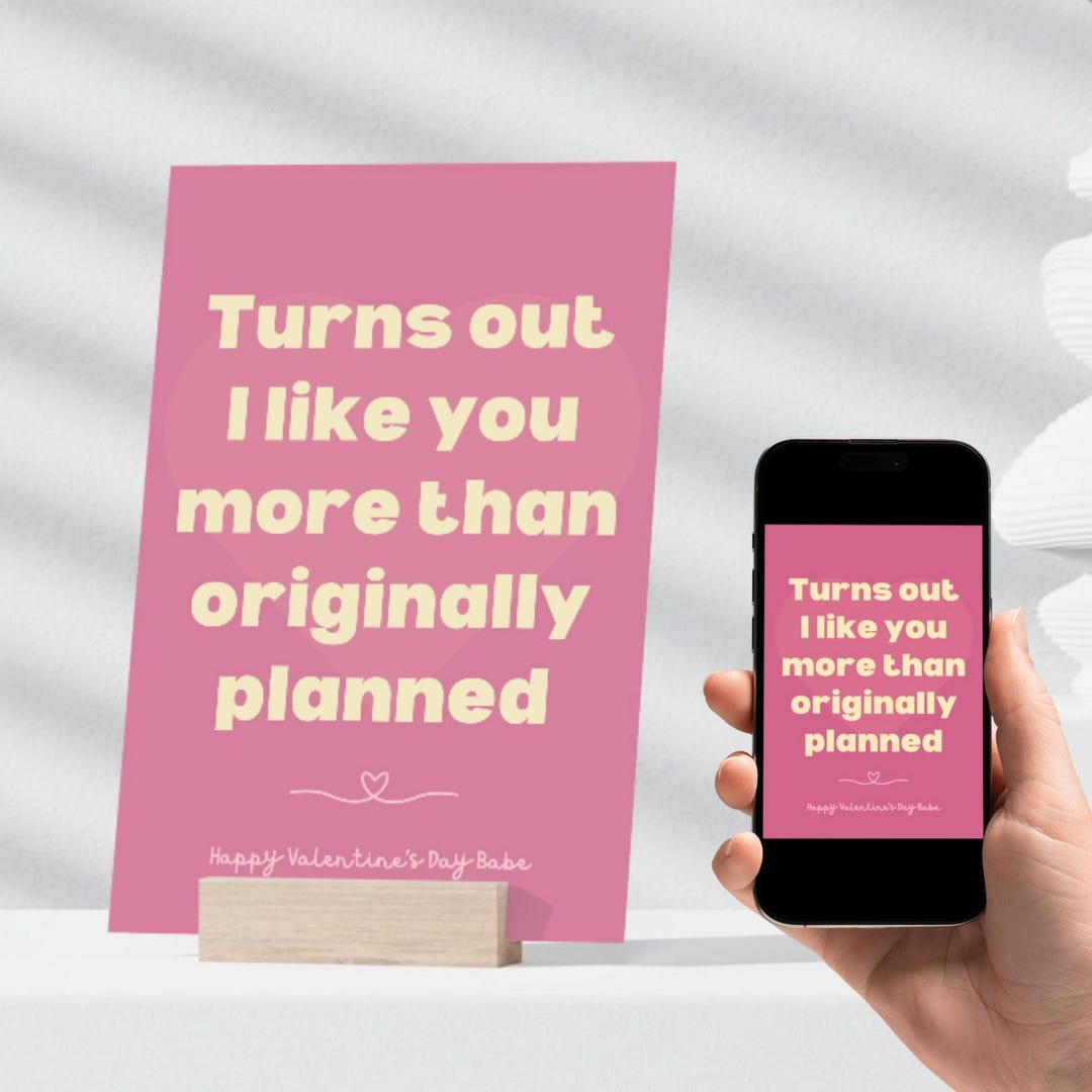 Fun & Cute Digital Valentine's Day Card Printable Use Digitally Instant ...