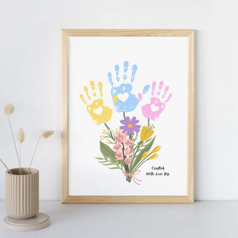 PRINTABLE Mother's Day Handprint Flower Vase | DIY Craft | Kids ...