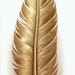 Elegant Gold Feather Wall Art | Minimalist Luxury Poster | Modern Decor ...