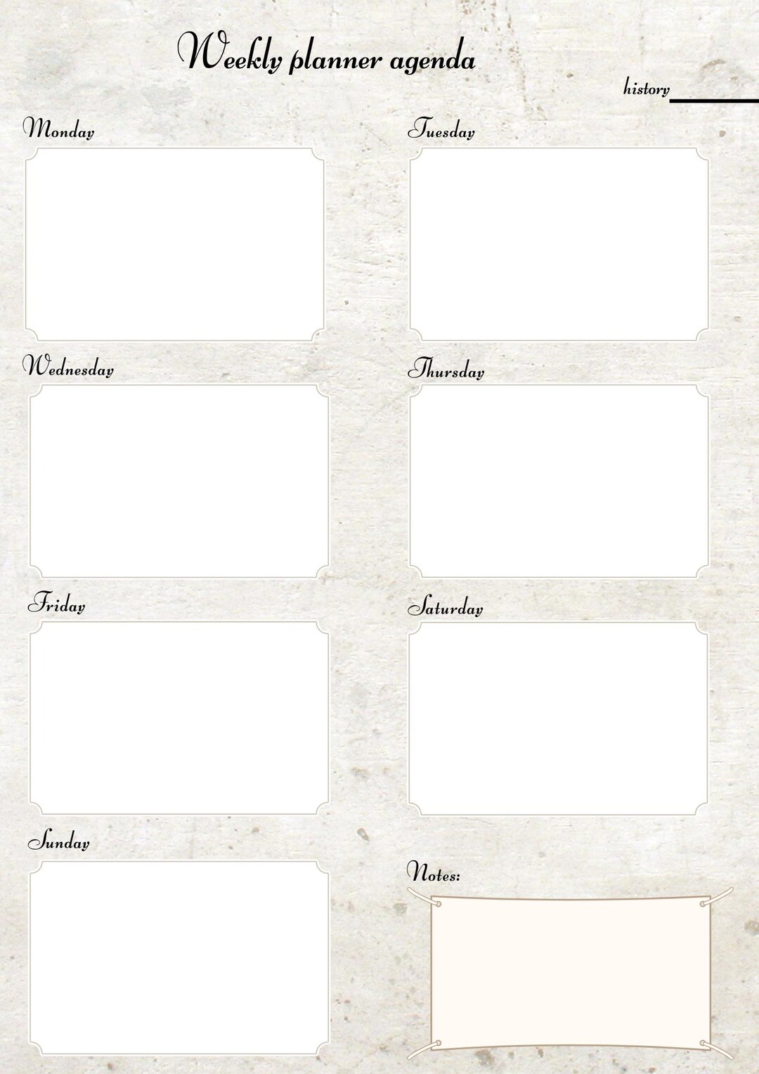 Weekly Fitness Planner Printable Workout Meal Tracker Fitness Journal ...