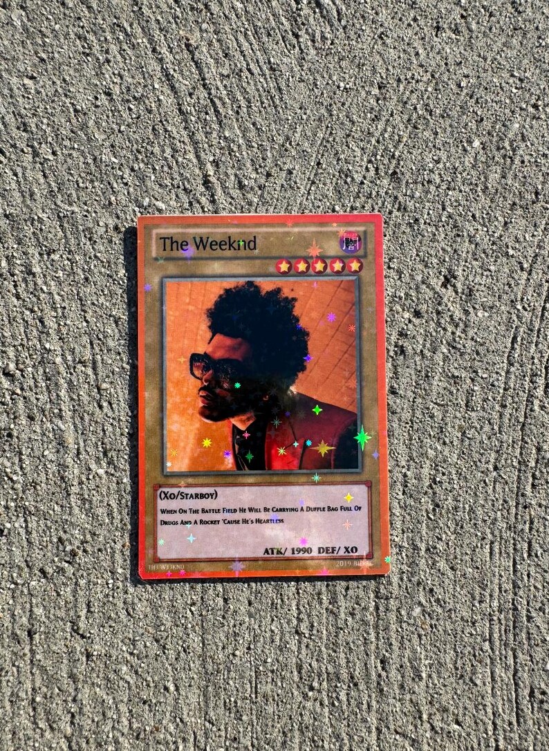 The Weeknd gold Rapper Trading Card - Etsy