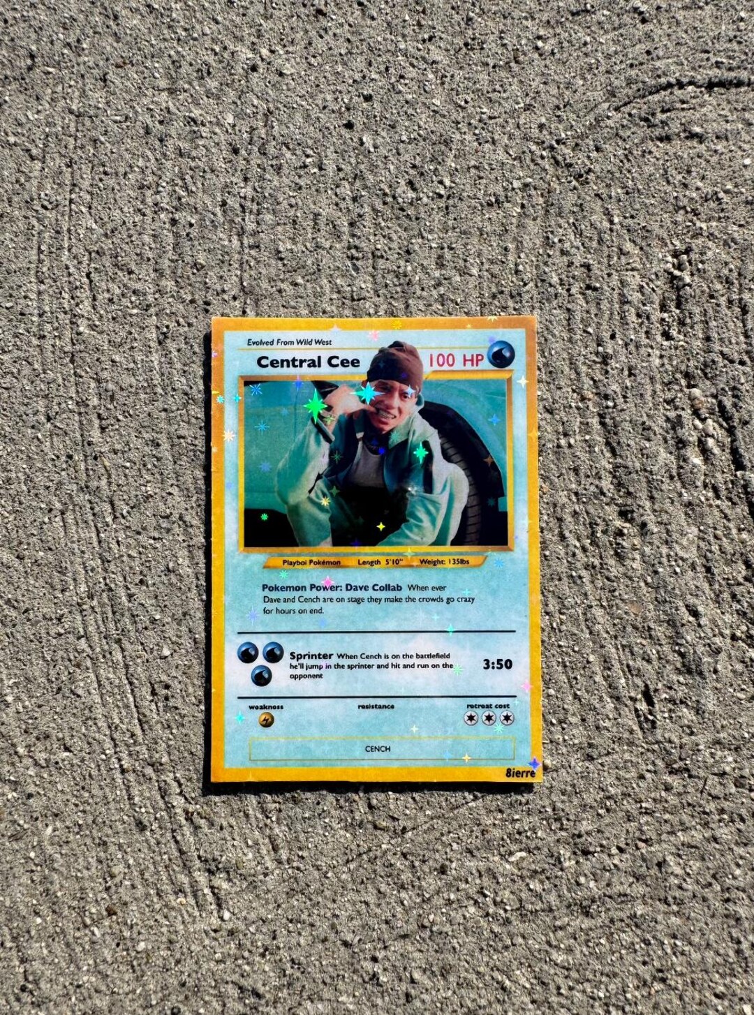 Central Cee (blue) Rapper Trading Card - Etsy