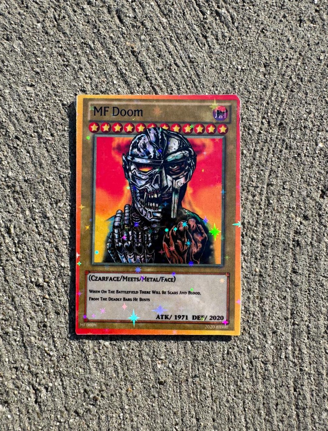 MF DOOM gold Rapper Trading Card - Etsy